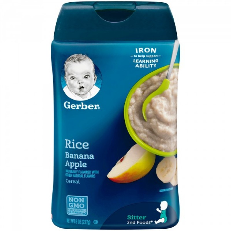GERBER BABY FOOD RICE BANANA , APPLE CEREAL 227G - Fast Track Global ...