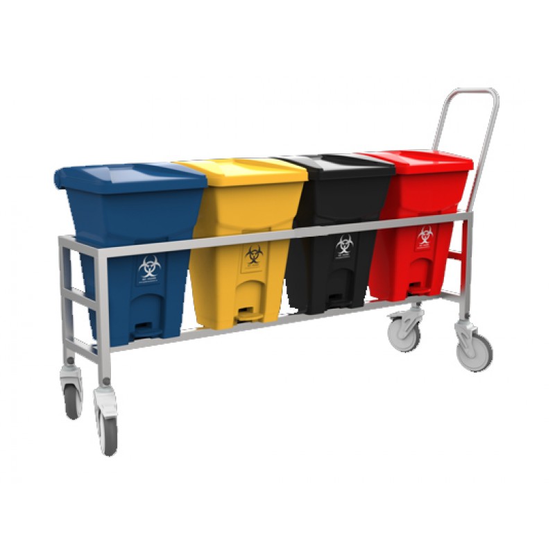 Bio Medical Waste Trolley (4 Bins) - R. B. Panchal Equipments Ahmedabad
