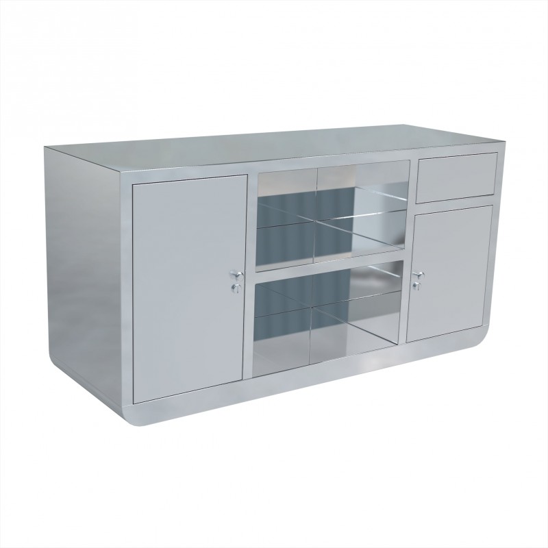 SS Cross Over Bench With Slide Doors - R. B. Panchal Equipments Ahmedabad