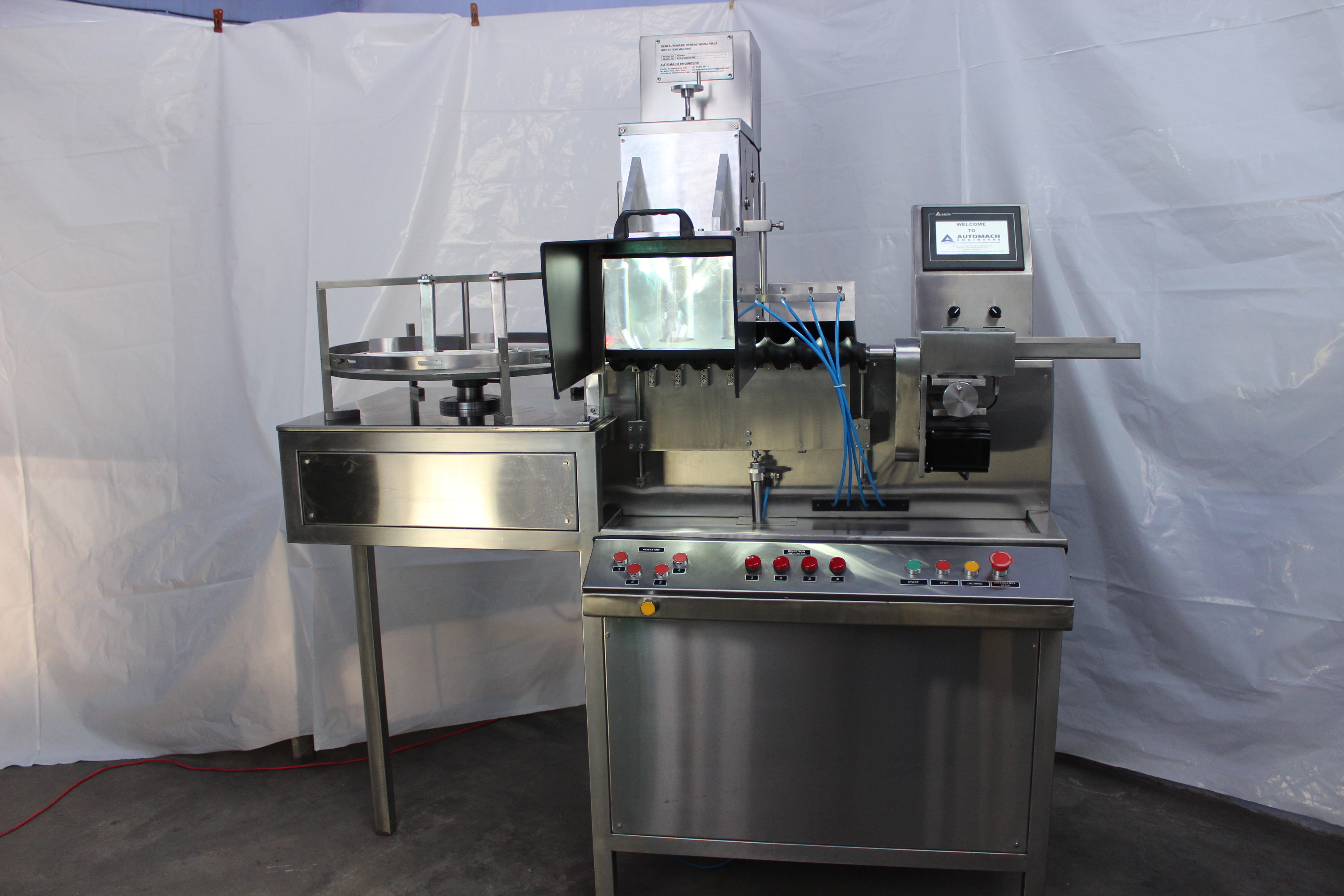 Semi Automatic Optical Visual Vial Inspection Machine - Shivoham Pharma ...